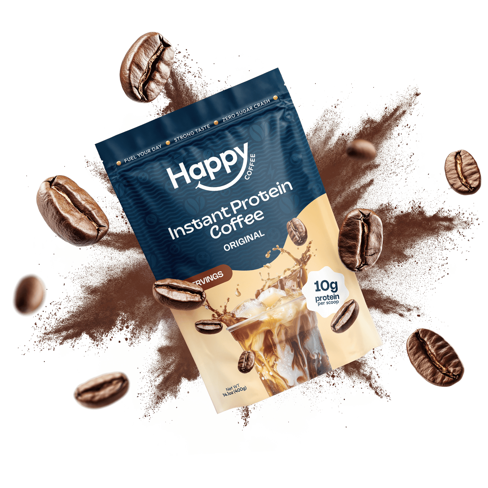Instant Protein Coffee | No Bloat, No Mess | Happy Coffee